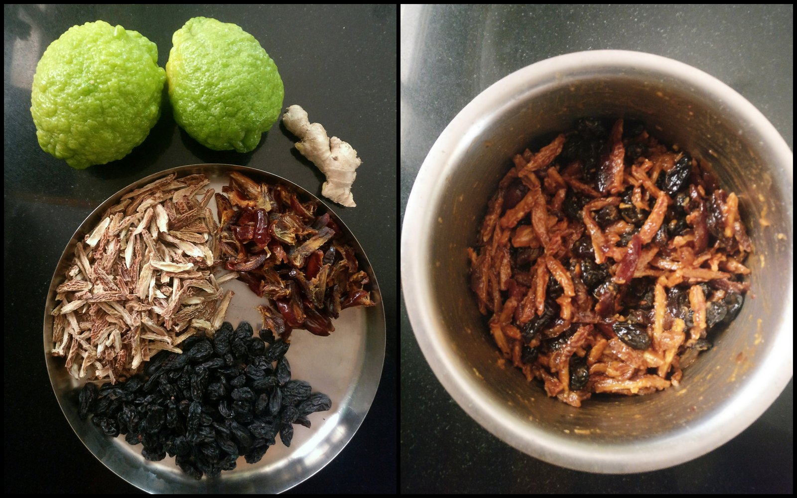 Dried dates (kharik) and Black Raisin (Manuka) pickle - My Foodcourt